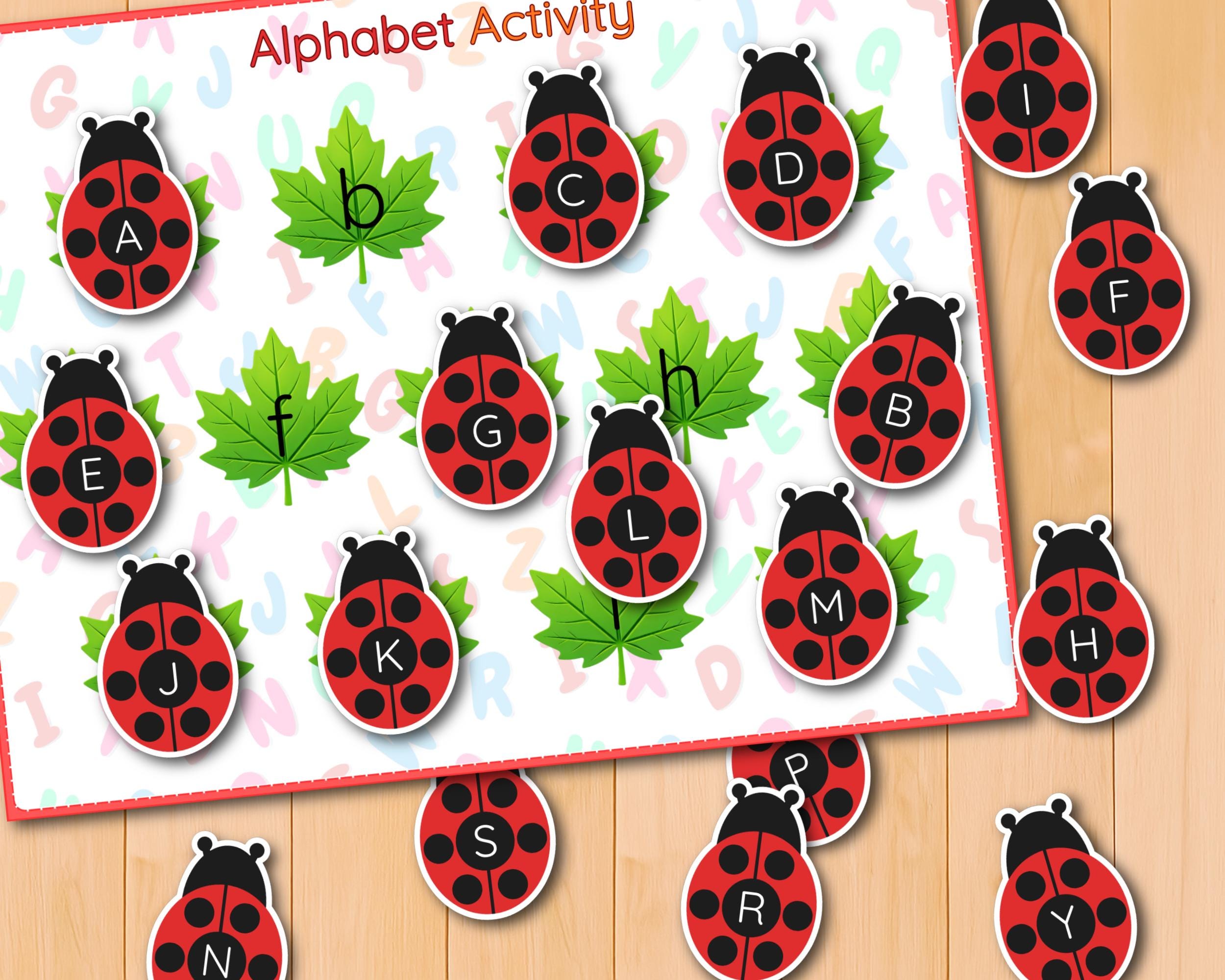 Ladybug Alphabet Matching Activity, Uppercase Lowercase Game, Preschool ...