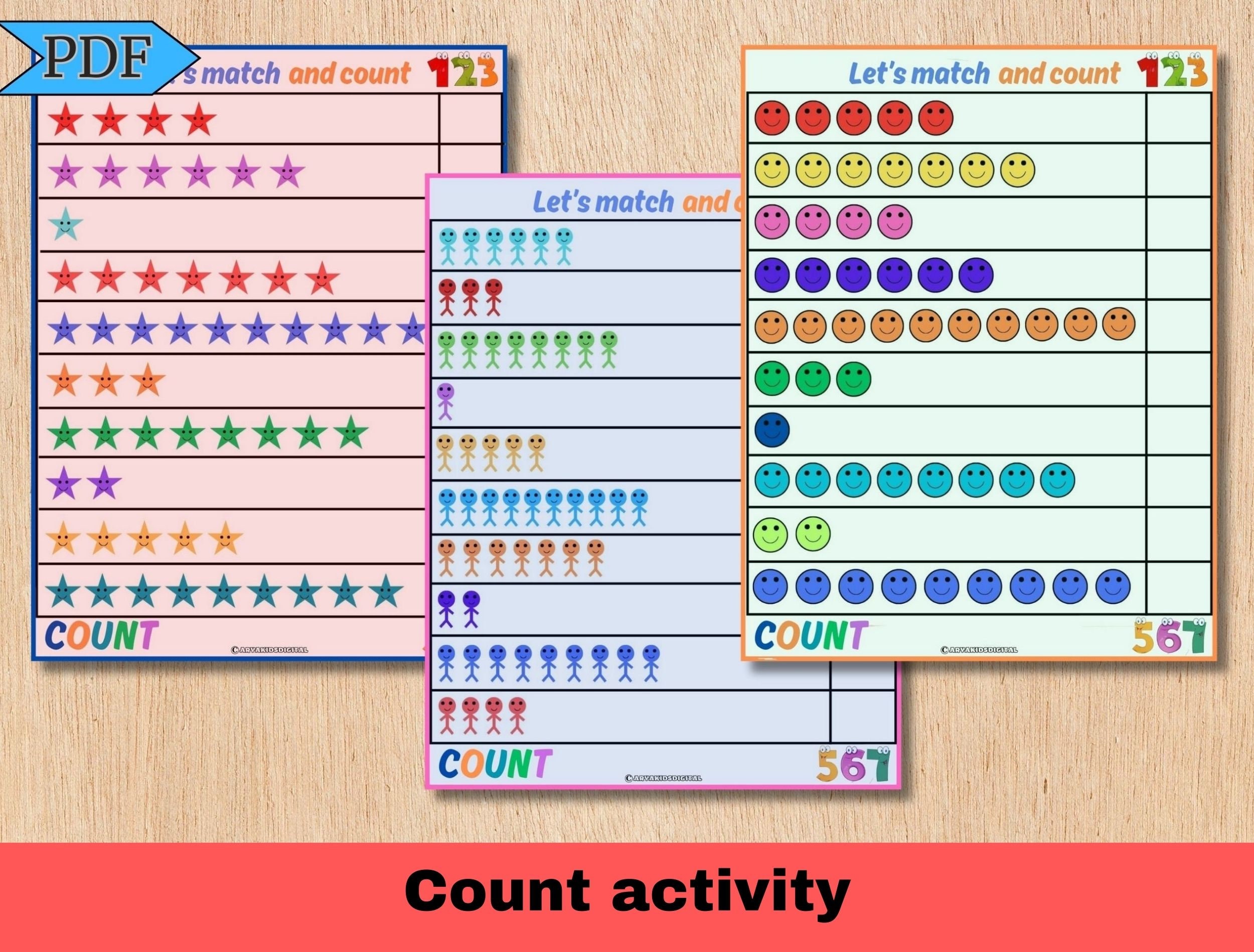 Counting Numbers 1-10 Printable, Learn to Count, Busy Book Pages ...