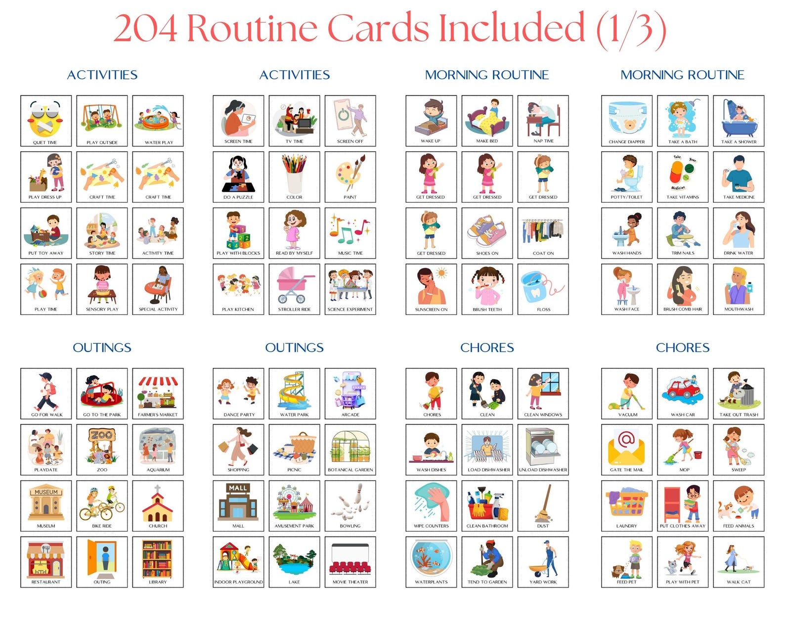 Daily Routine Cards Editable Routine Chart for Toddlers Daily Rhythm ...