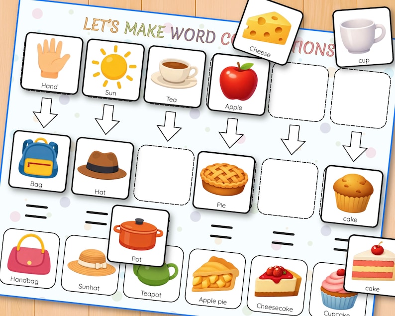 Compound Words Matching Activity, Build and Match, Early Readers ...