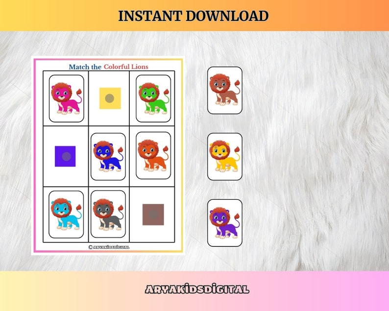 Learning With Cute Monkeys Fun Book Pack, Printable, Shapes, Color ...