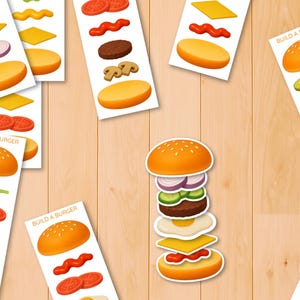 Burger Pattern Game, Sequencing Activity, Build Burgers, Preschool ...