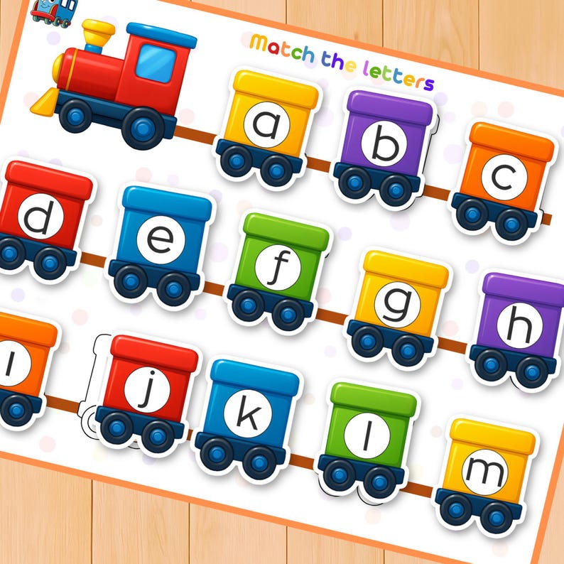 Alphabet Matching Activity for Kids, Uppercase Lowercase Letter ...