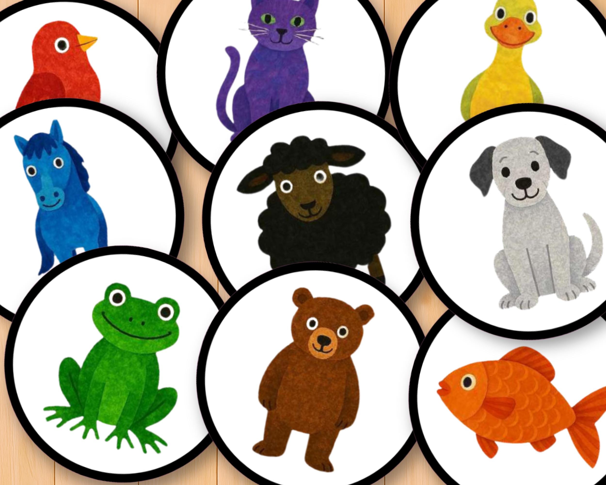 Color Sorting Activity for Kids, Match Game, Preschool Worksheets ...