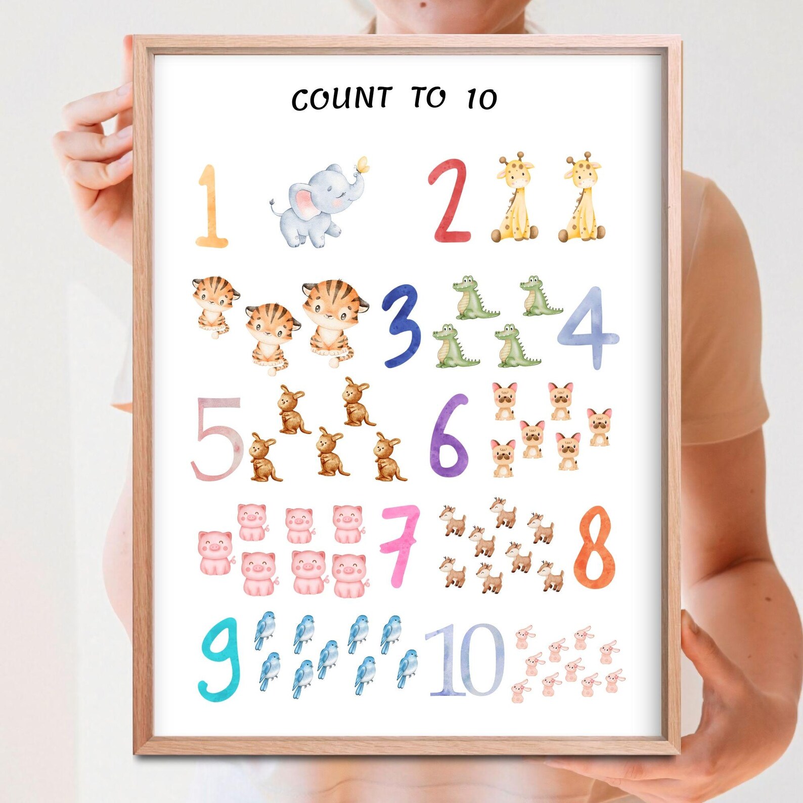 Animal Alphabet and Numbers Prints, Printable Wall Art, ABC Poster ...