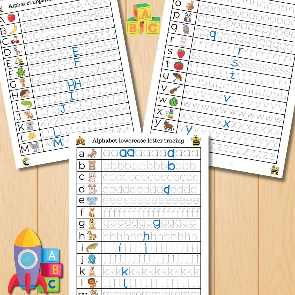 ABC Busy Book Printable for Preschool, Alphabet Matching & Tracing ...