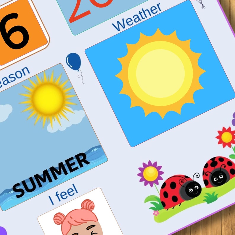 Printable Calendar for Kids Montessori Homeschool Preschool Calendar ...