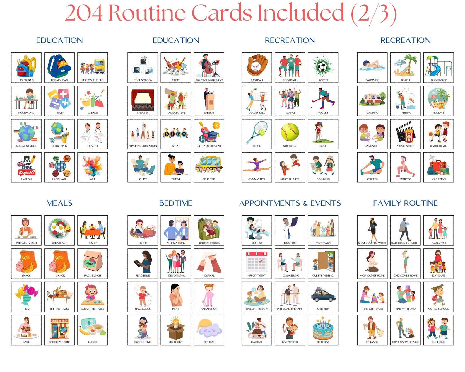 Daily Routine Cards Editable Routine Chart for Toddlers Daily Rhythm ...