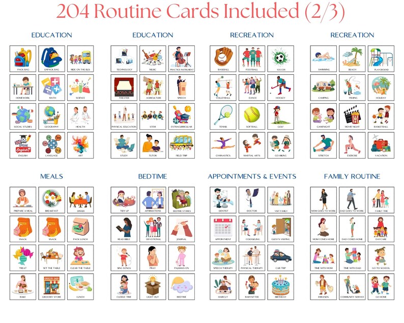 Daily Routine Cards Editable Routine Chart for Toddlers Daily Rhythm ...