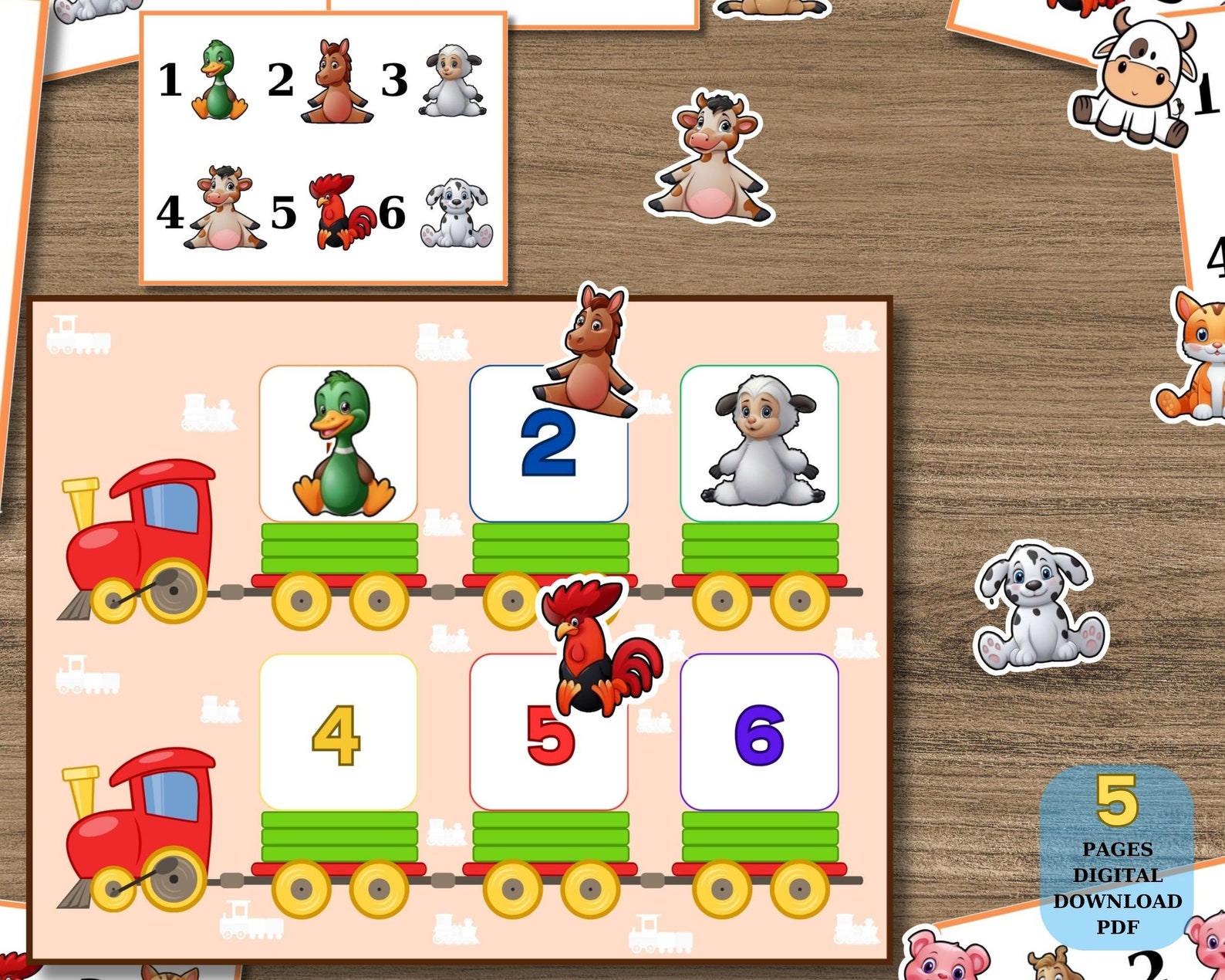 Animal Pattern Activity, Printable Animal Matching Game, Learning ...