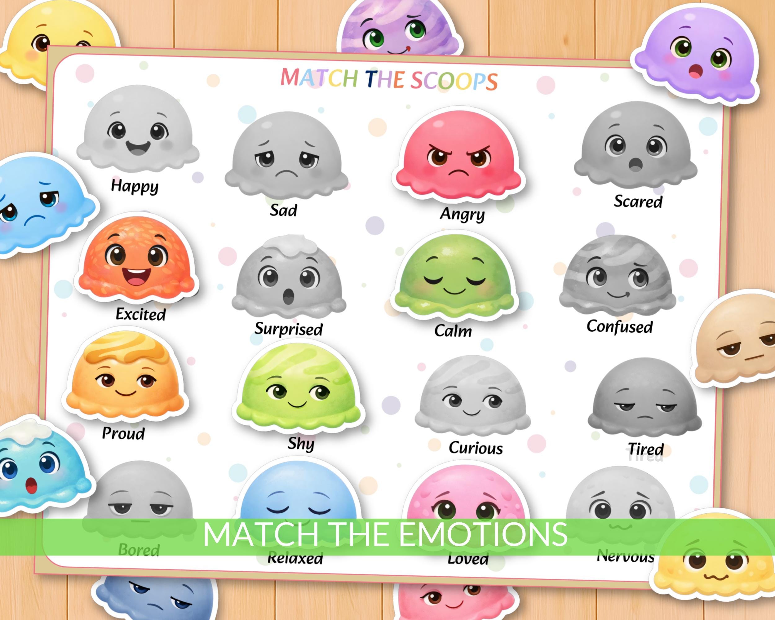 Ice Cream Emotions Activity, Emotion Recognition, Social Emotional ...