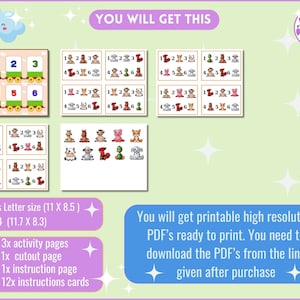 Animal Pattern Activity, Printable Animal Matching Game, Learning ...