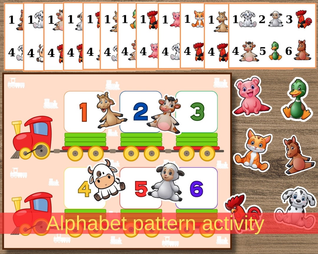 Animal Pattern Activity, Printable Animal Matching Game, Learning ...
