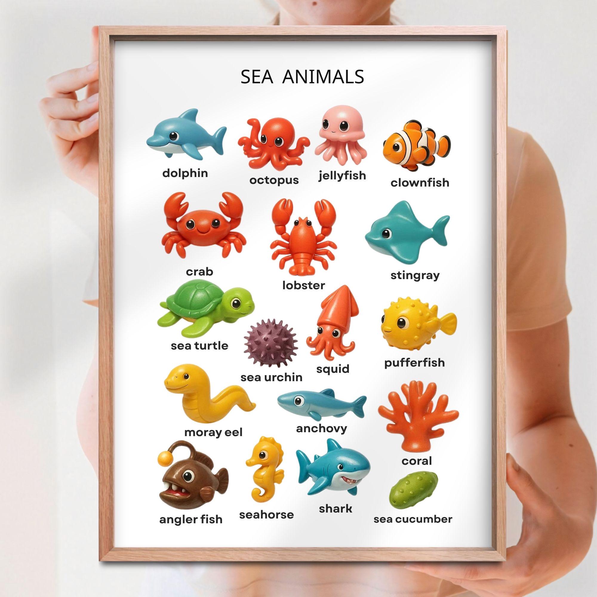 3D Animal Classification Posters, 2D Animals Poster for Kids, Learn ...