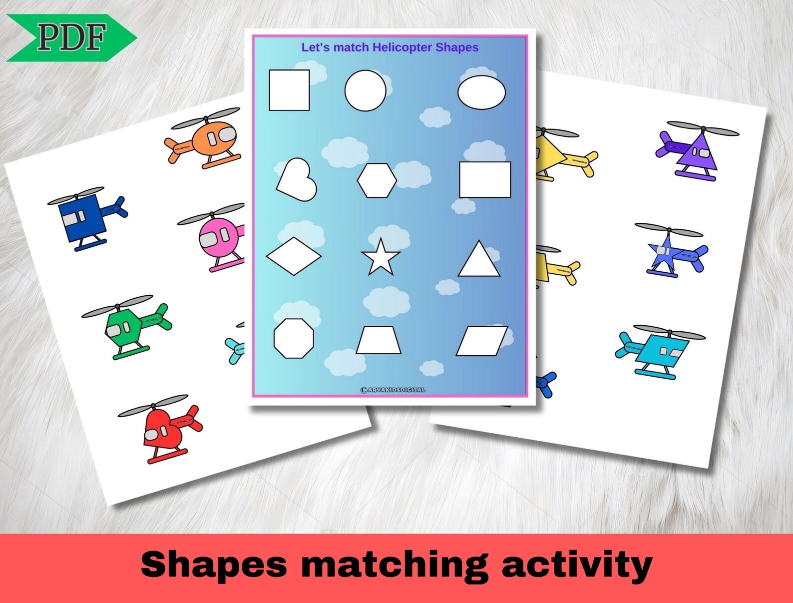 Busy Binder Activity, Shape Matching Printable, Preschool Curriculum ...