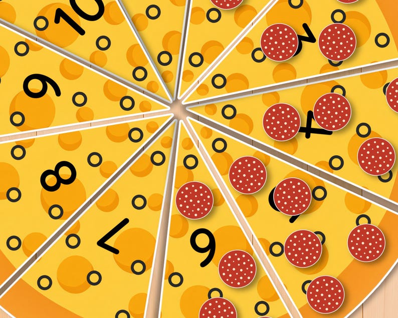 Pizza Slice Counting Activity, Math Game, Count to Ten, Number Matching ...