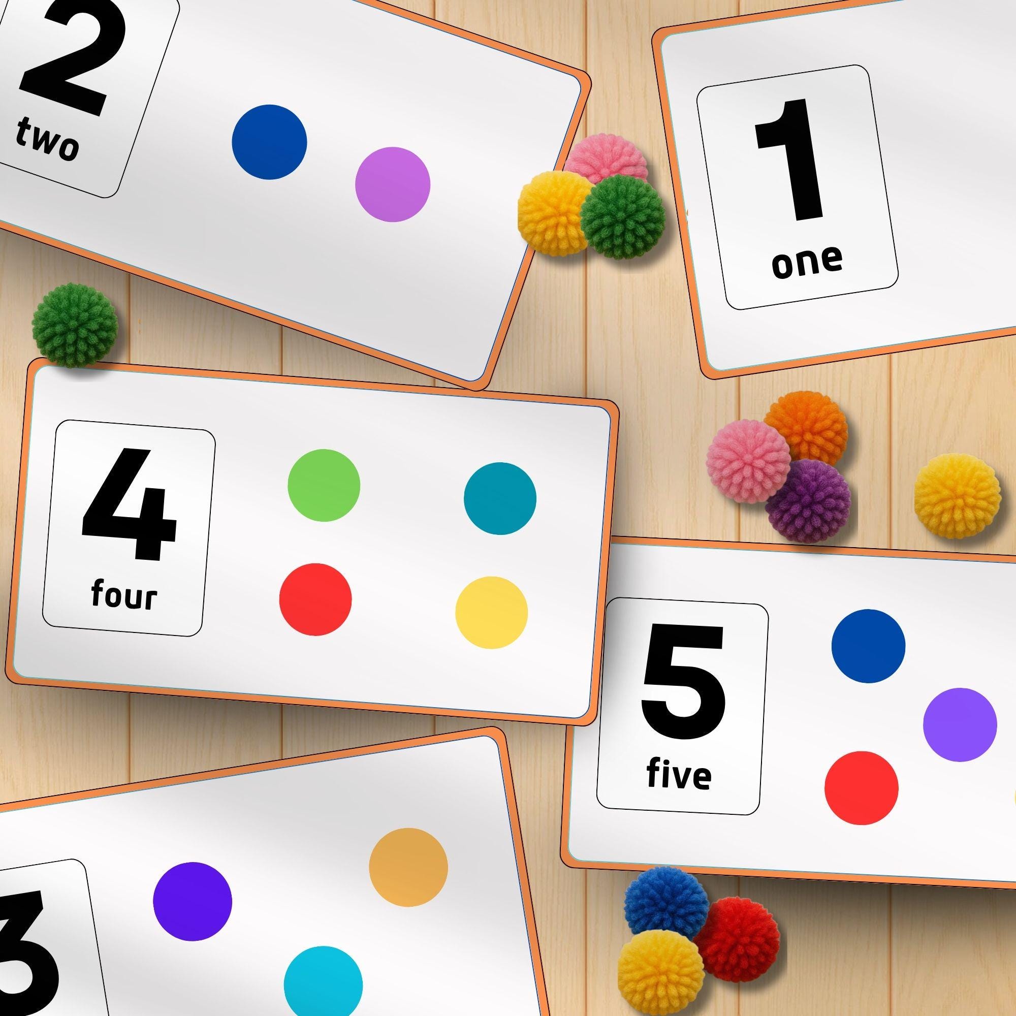 Counting and Color Pom Pom Activity – Numbers 1 to 10 Printable ...