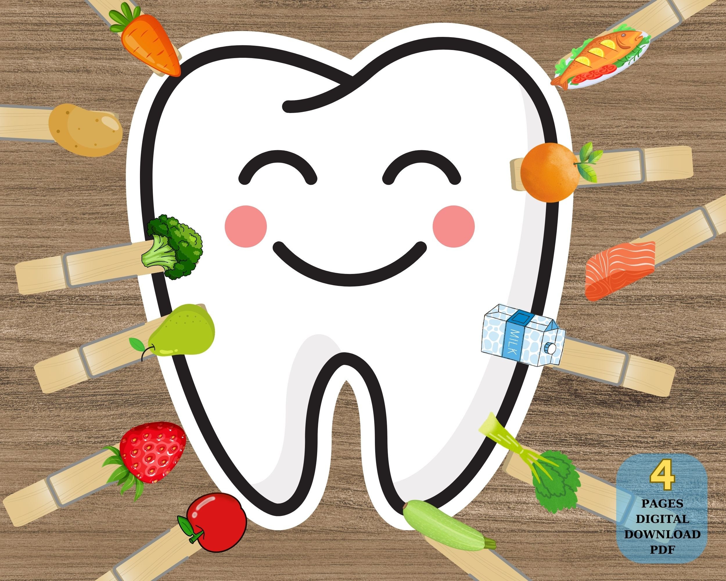 Dental Health Game, Tooth Activity for Preschool and Toddlers ...