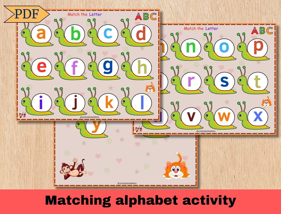 Printable Animal Alphabet for Kids, Preschool Worksheet, Homeschool ...