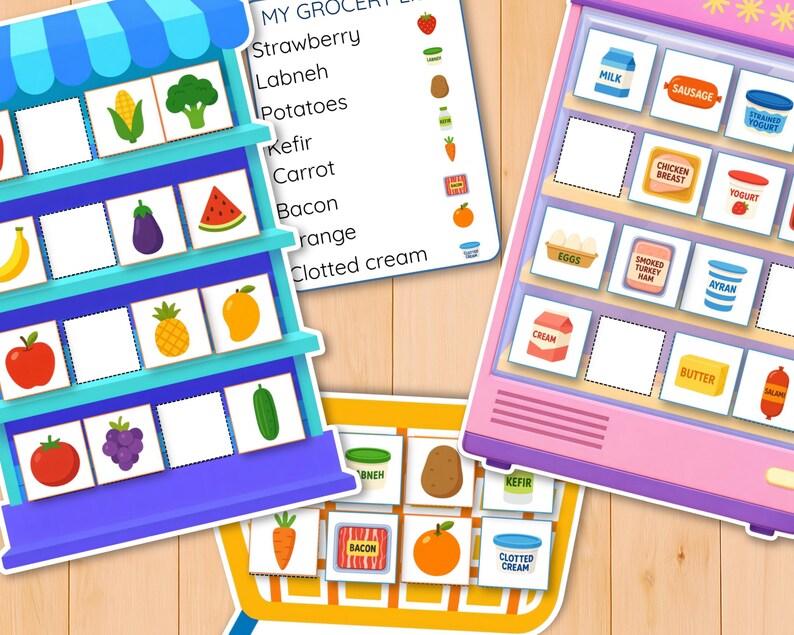 Shopping Activity Game, Market Sorting Activities, Grocery Store ...