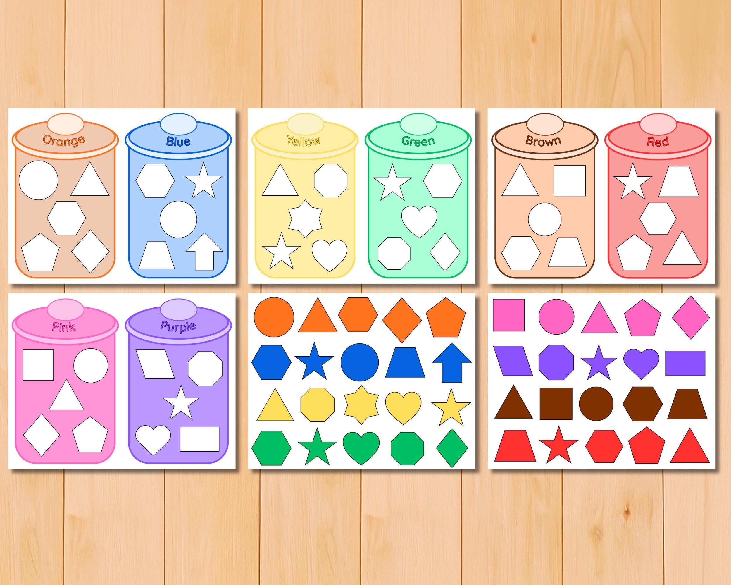 Color Shape Match Activity, Educational Resource, for Preschool and ...