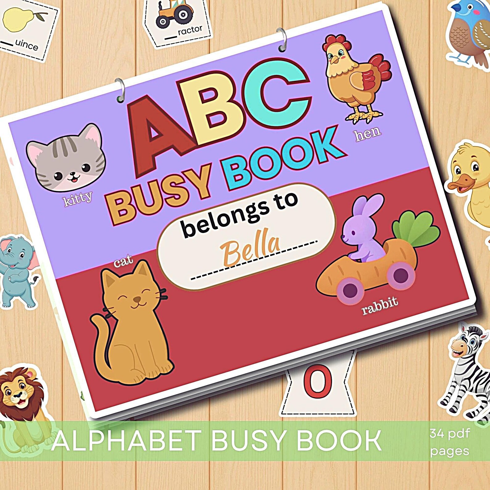 ABC Busy Book Printable for Preschool, Alphabet Matching & Tracing ...