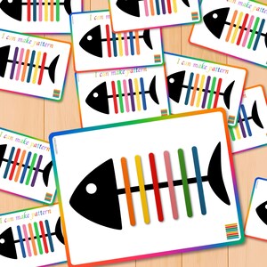 Popsicle Stick Color Sorting Cards, Fine Motor Skills, Preschool ...