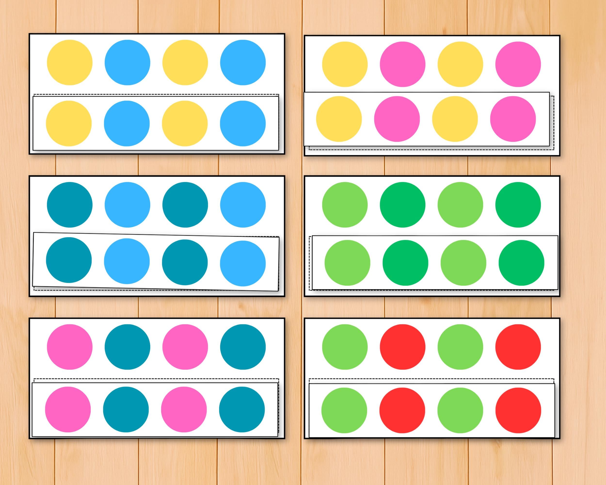 Color Pattern Matching Game, Visual Discrimination Cards, Task Box ...