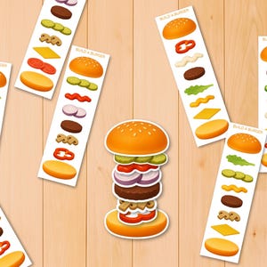 Burger Pattern Game, Sequencing Activity, Build Burgers, Preschool ...