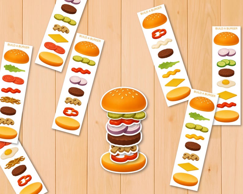 Burger Pattern Game, Sequencing Activity, Build Burgers, Preschool ...