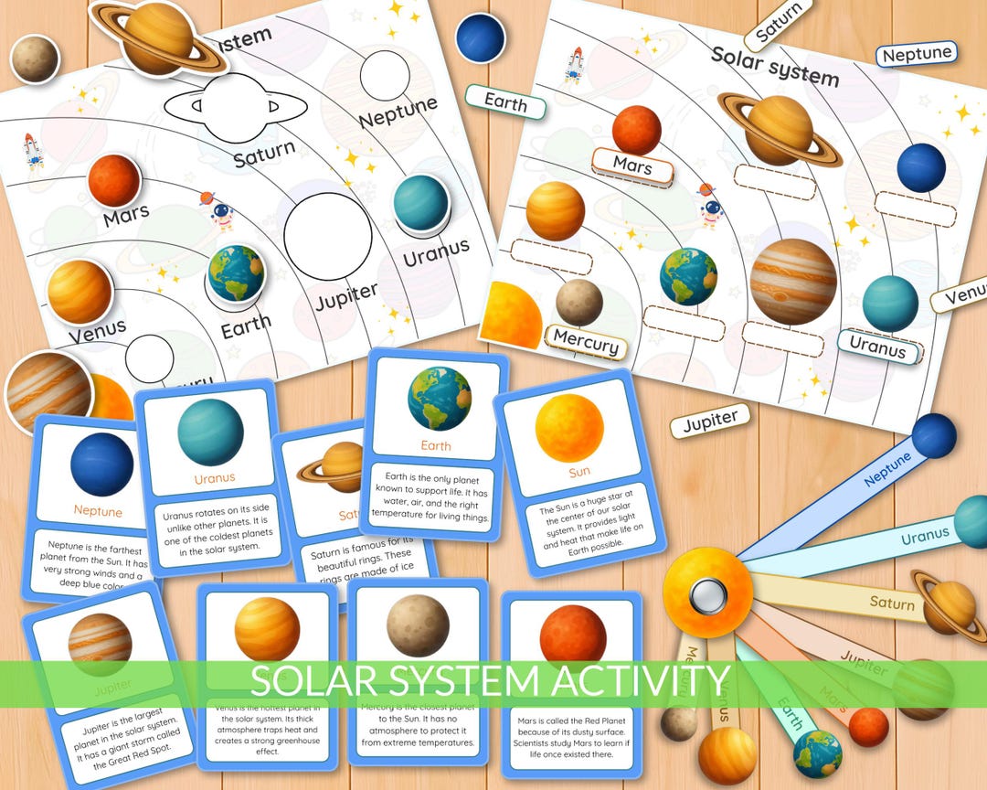 Solar System Activity, Planet Matching, Names and Orbit Wheel, Space ...