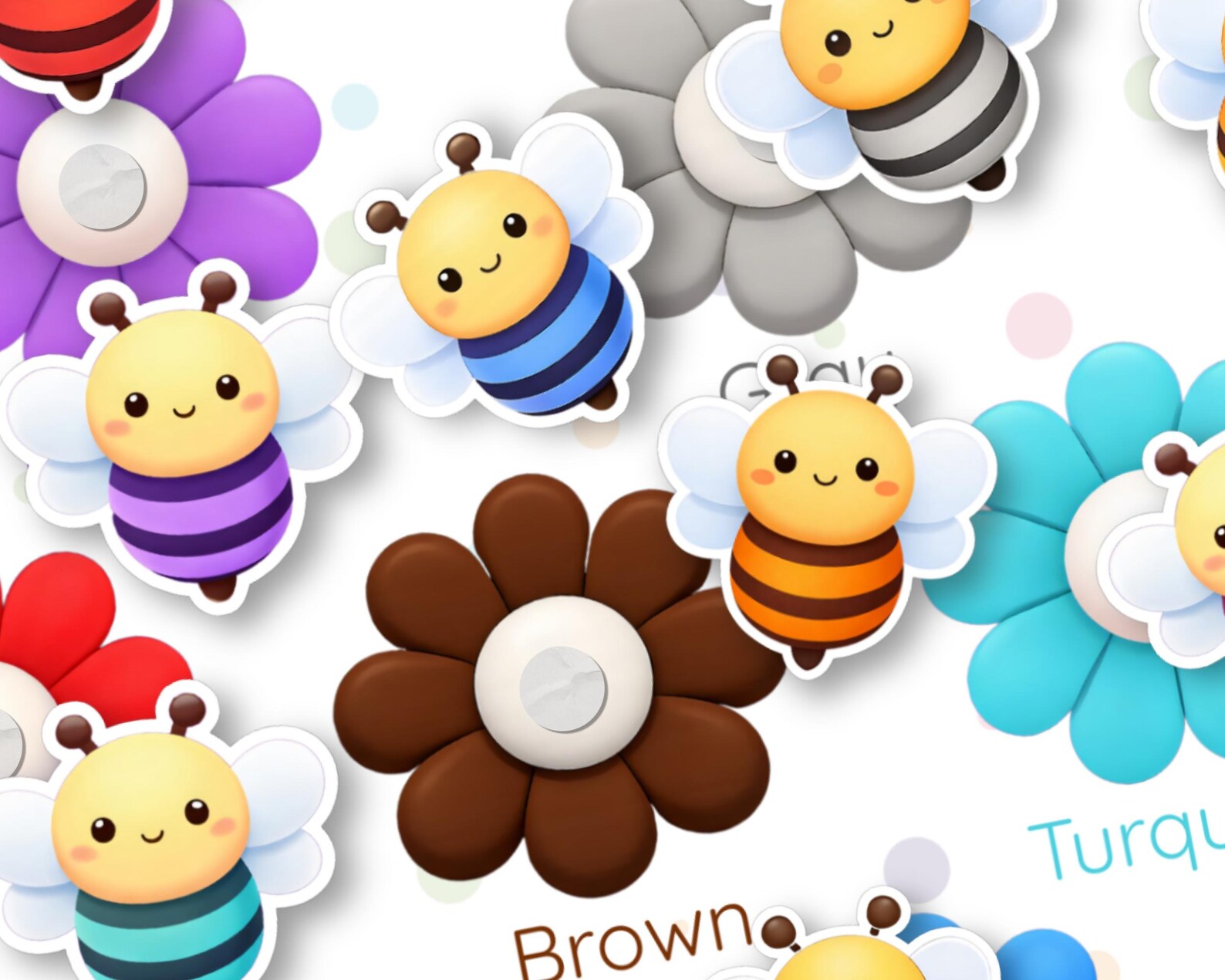Bees Color Matching Activity, Flower Match Game, Preschool Curriculum ...