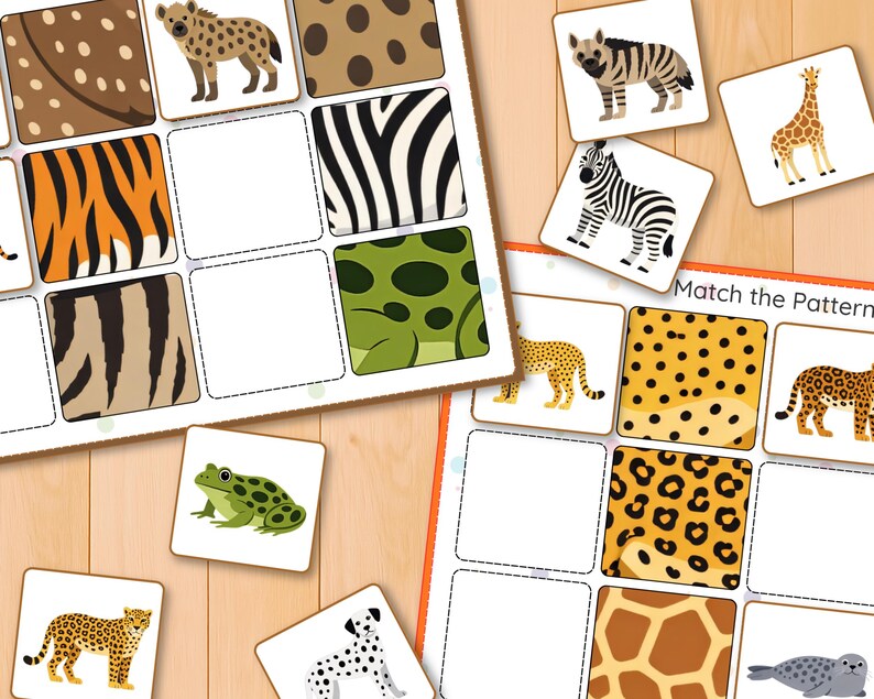 Animal Pattern Matching Activity, Preschool Worksheets, Education ...