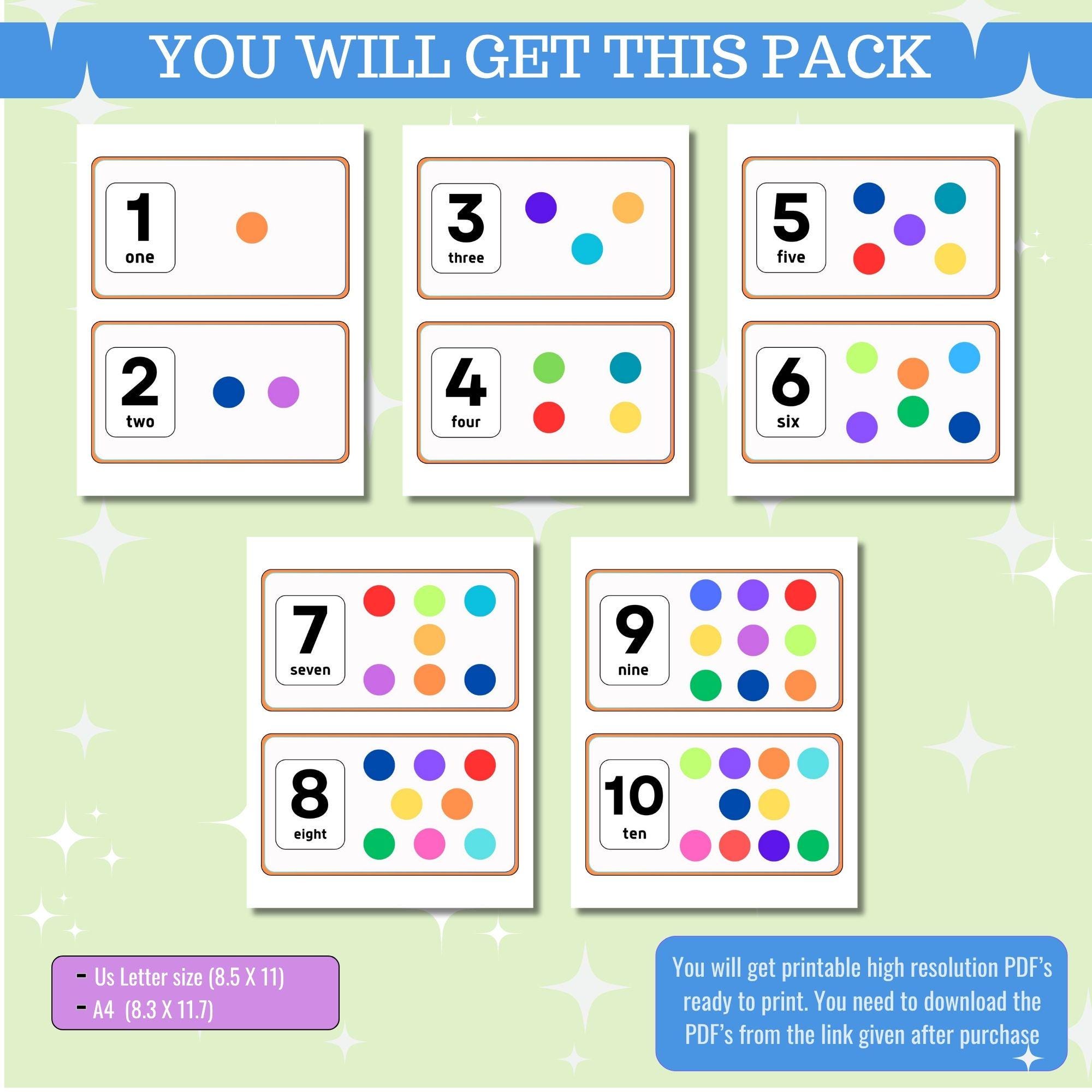 Counting and Color Pom Pom Activity – Numbers 1 to 10 Printable ...