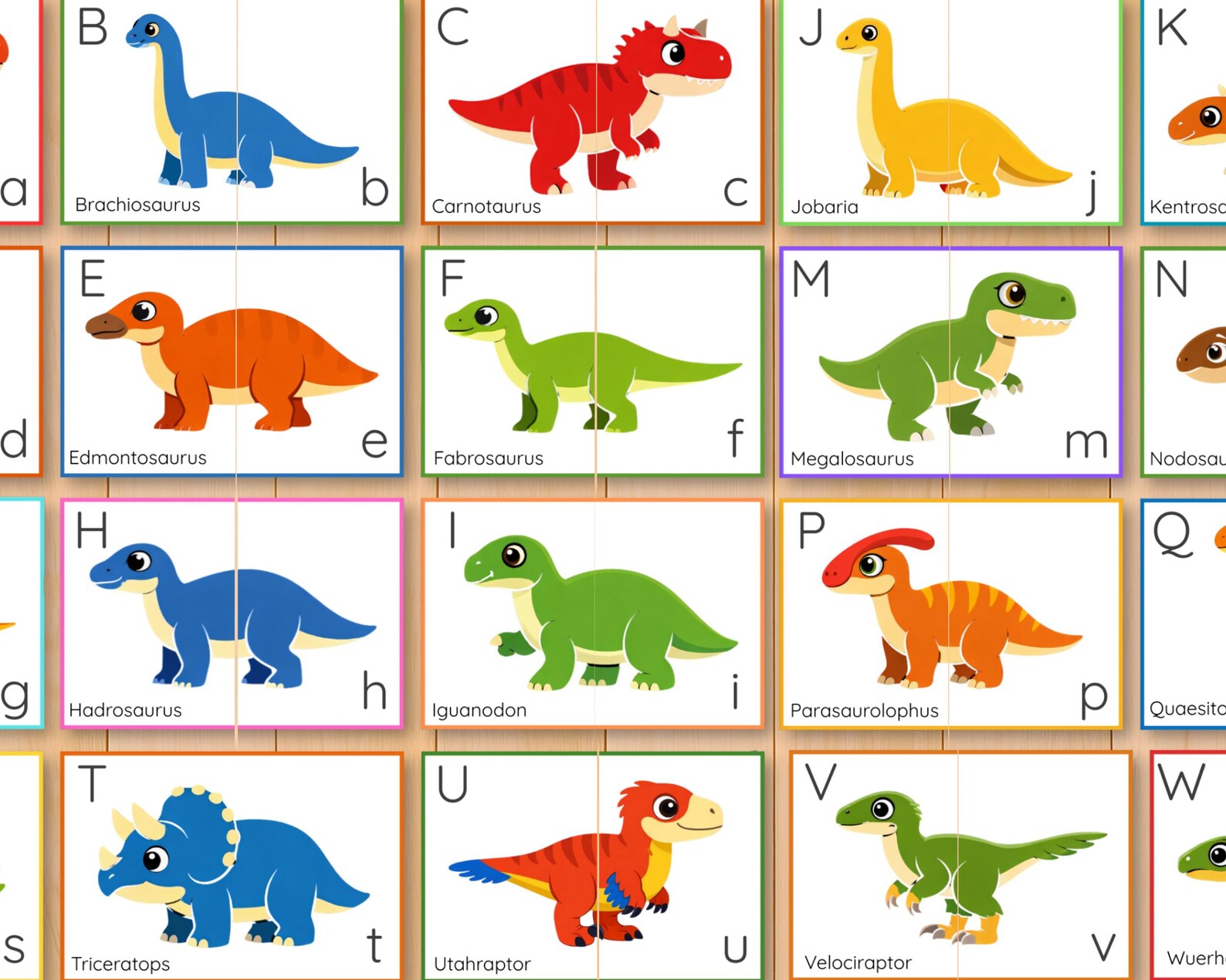 Dinosaur Alphabet and Letter Recognition Puzzle Activity, Uppercase ...