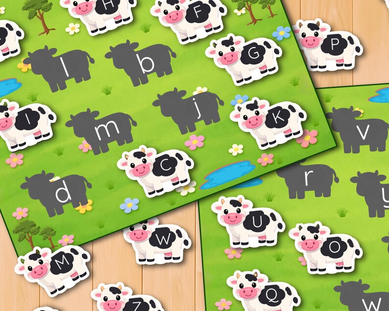Farm Alphabet Matching Activity, Uppercase Lowercase Game, Toddler ABC ...