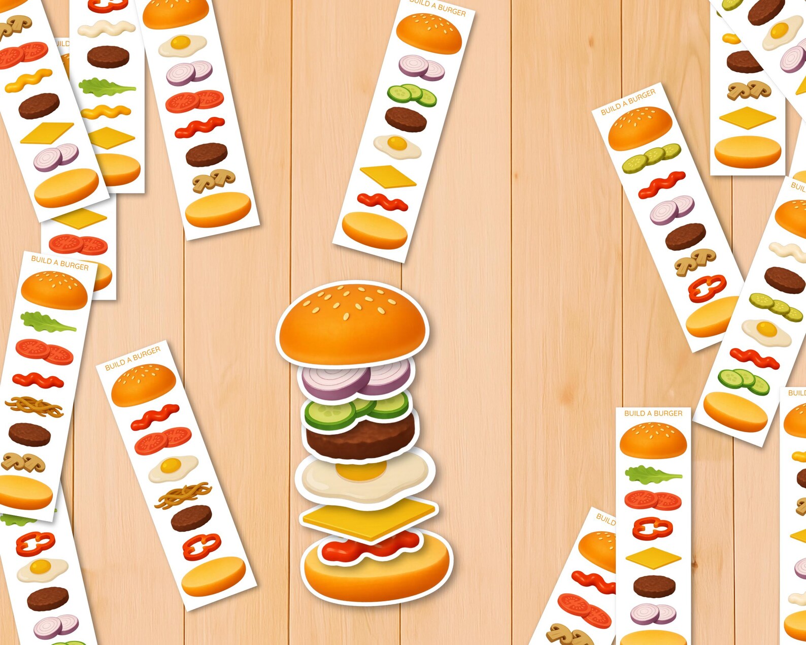 Burger Pattern Game, Sequencing Activity, Build Burgers, Preschool ...