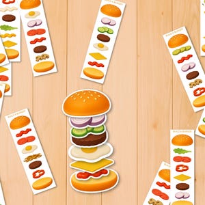 Burger Pattern Game, Sequencing Activity, Build Burgers, Preschool ...