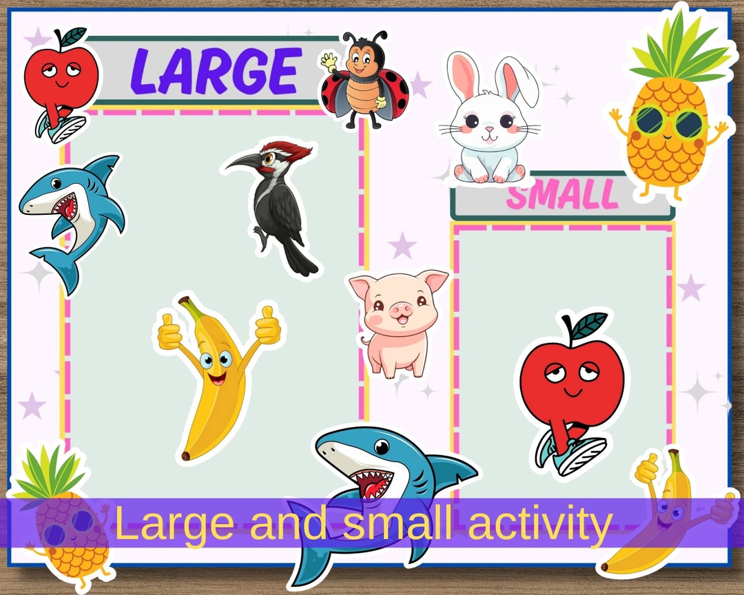 Size Sorting Game, Printable Size Sort Activity for Toddlers and ...