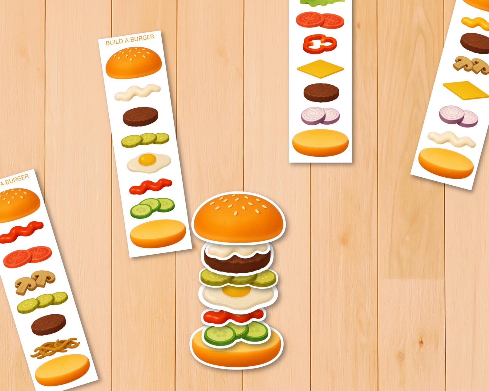 Burger Pattern Game, Sequencing Activity, Build Burgers, Preschool ...