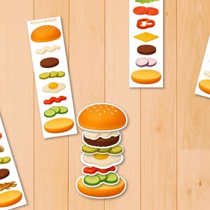 Burger Pattern Game, Sequencing Activity, Build Burgers, Preschool ...