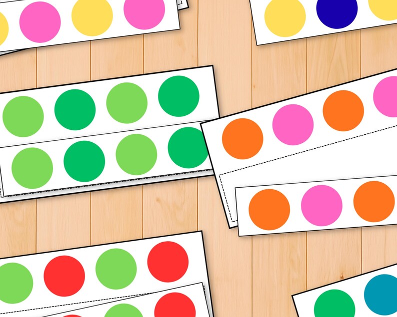 Color Pattern Matching Game, Visual Discrimination Cards, Task Box ...
