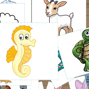 Printable Matching Animals Worksheet Busy Book, Toddler Busy Book ...