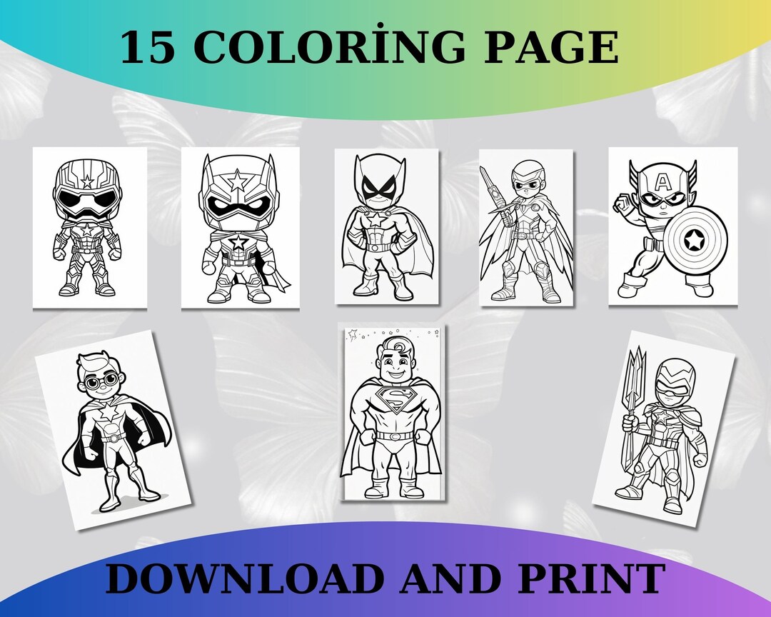 15 Marvel Character Coloring Books for Kids, Super Hero Coloring Books ...