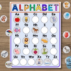 Beginning Sound Worksheet, Phonics Activity , Alphabet Game, Alphabet ...