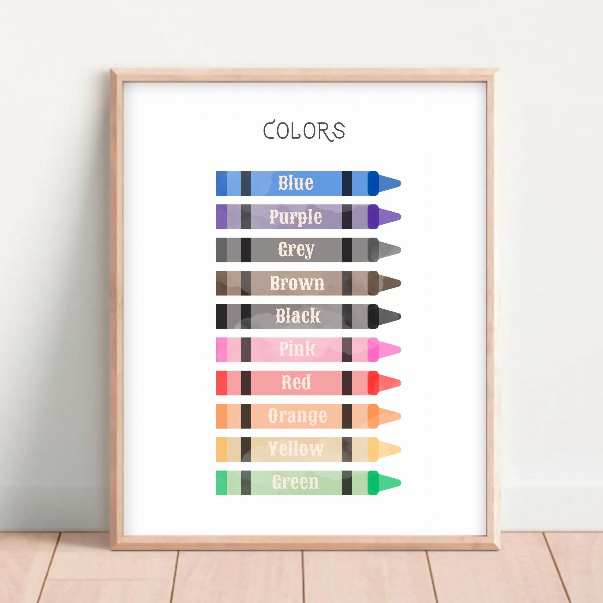 Colors Educational Poster, School Poster, Learn Rainbow Colors ...