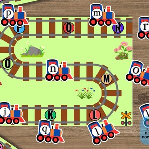 Trains Alphabet Matching Activity ABC Busy Book Pages Toddler Learning ...