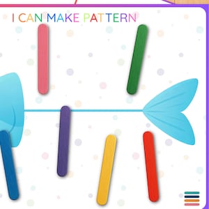 Popsicle Stick Color Sorting Cards, Fine Motor Skills, Preschool ...