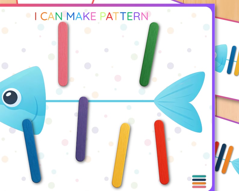 Popsicle Stick Color Sorting Cards, Fine Motor Skills, Preschool ...