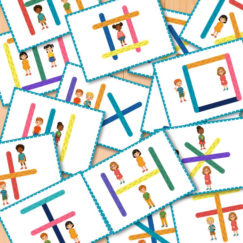 Popsicle Stick Building Cards, Montessori Printable STEM Activity for ...